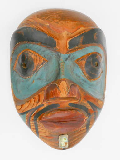 Vintage Northwest Coast Style Cedar Mask