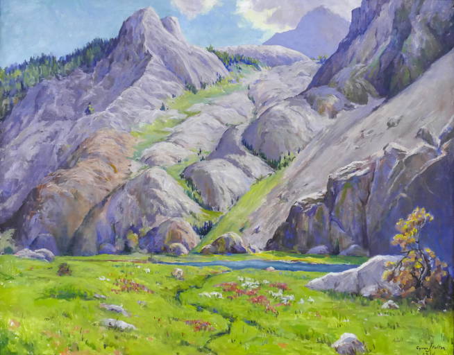 Cyrus Fulton ''scene In The Wallowa Mountains'' Oil