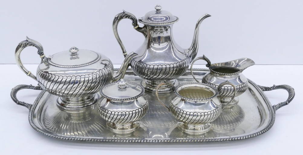 6pc Durham Silver Co. Sterling Tea Service