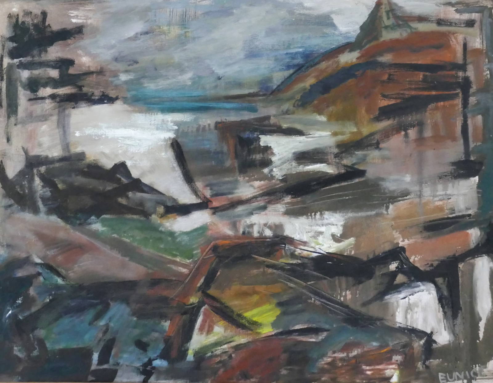 Eunice Jensen Parsons ''columbia Gorge Landscape'' 1959 Auction