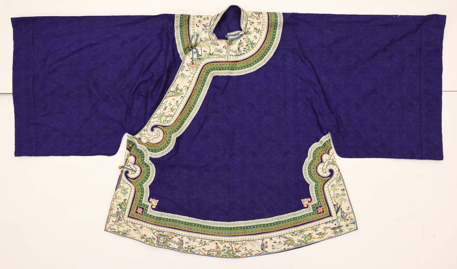 Chinese Silk Embroidered Mandarin Robe Auction