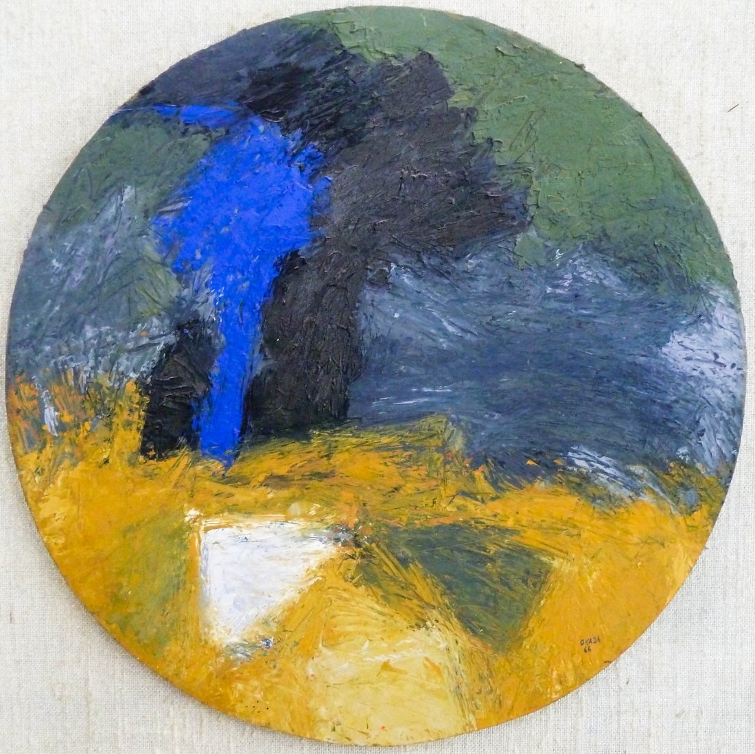 258: Frank Okada (1931-2000 WA) Untitled Round Abstract