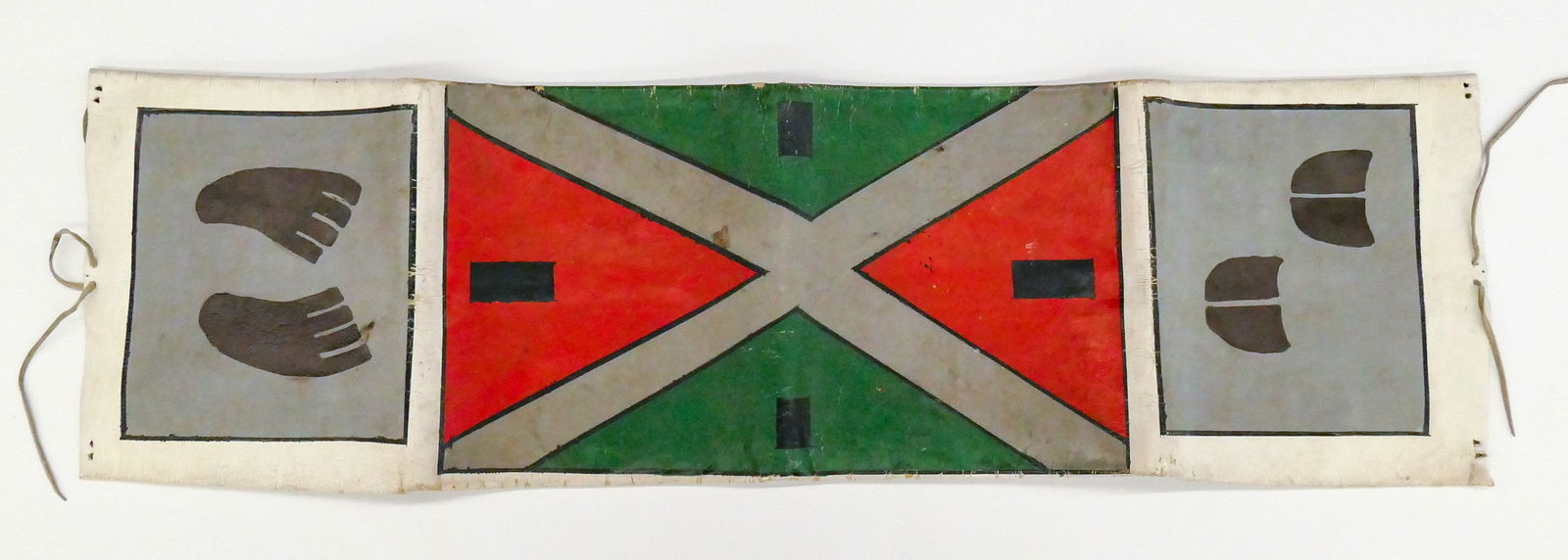 Old Plains Indian Painted Leather Parfleche Bag Auction