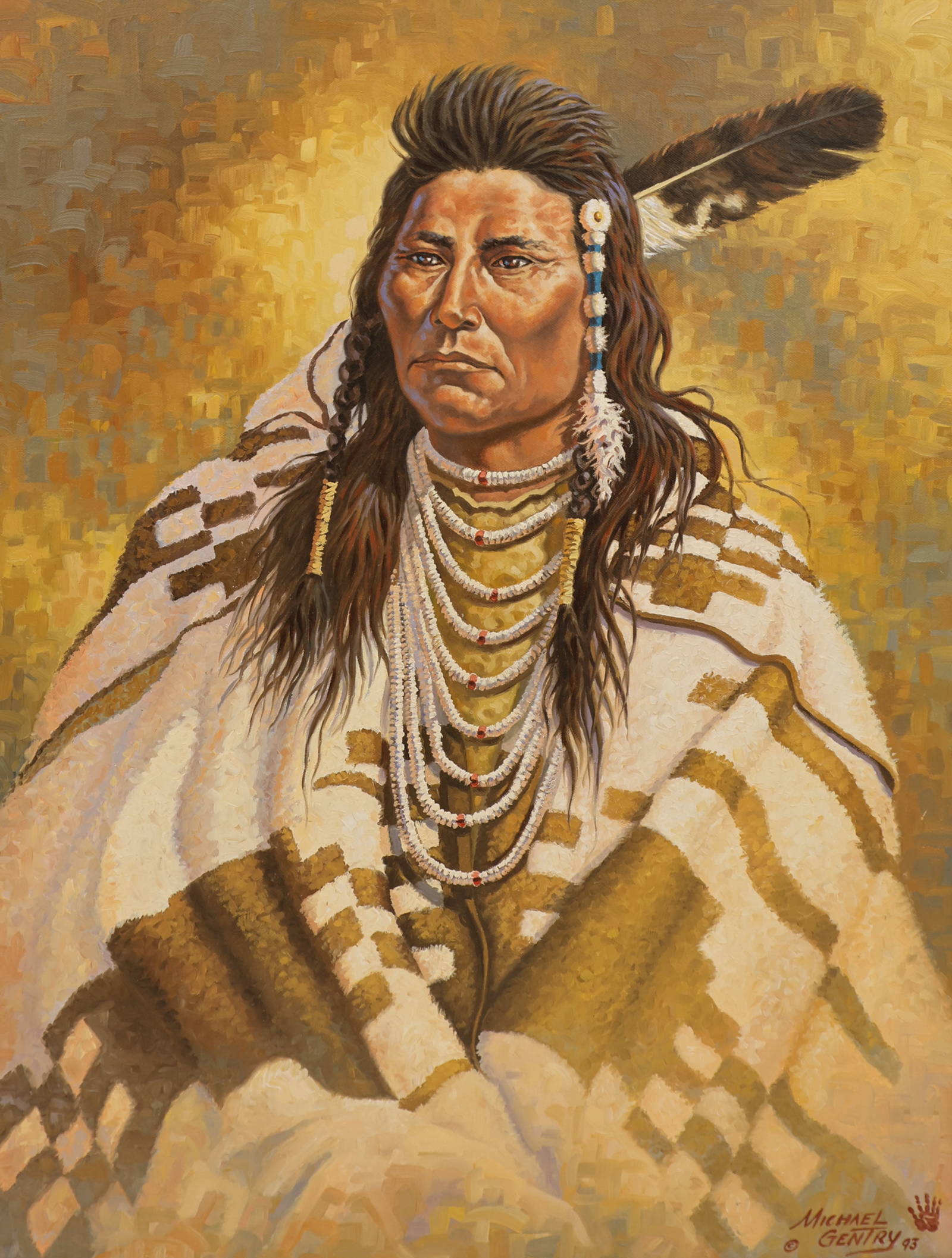 Michael Gentry ''chief Joseph'' 1993 Oil Auction