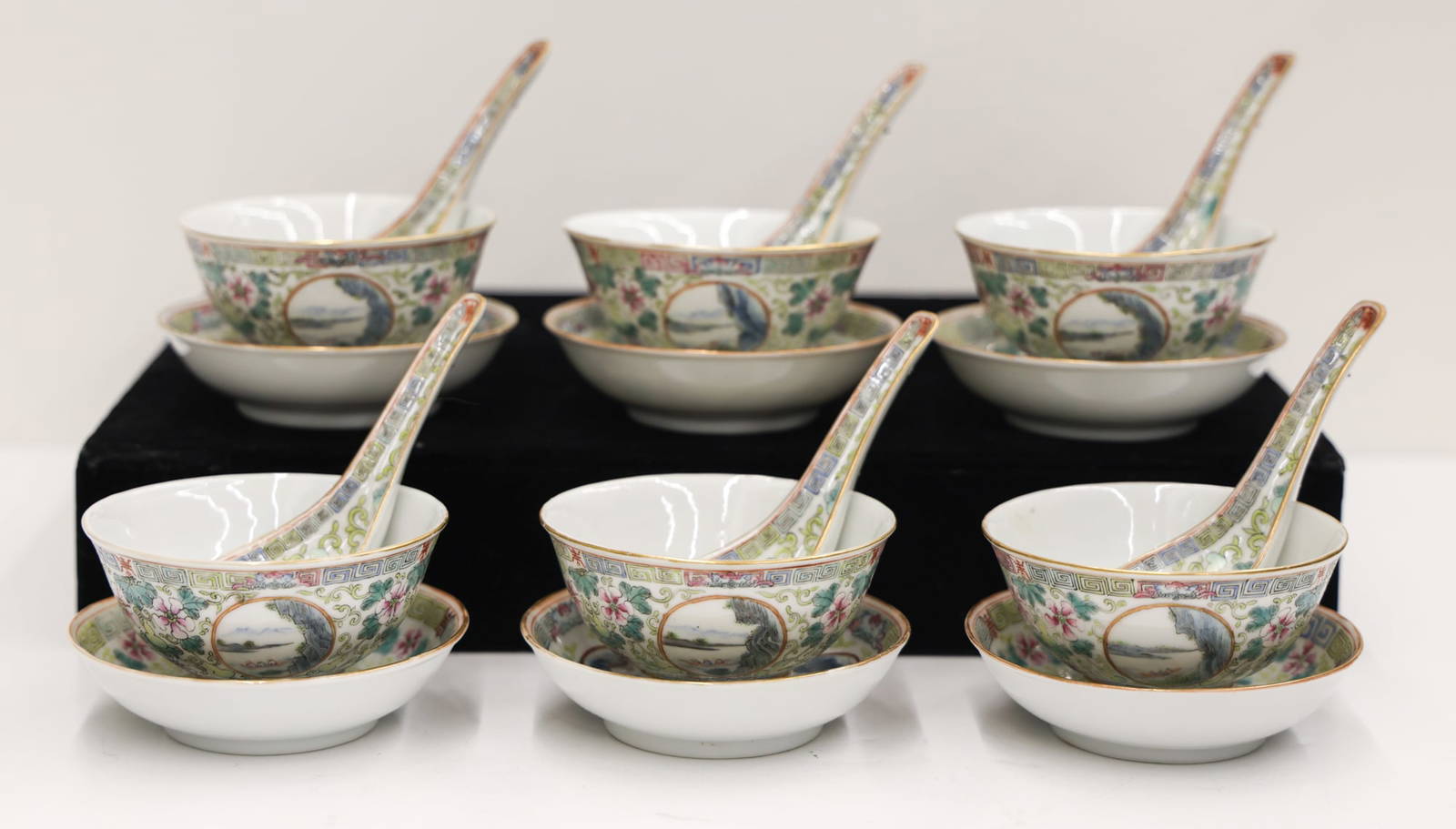 Set 6 Chinese Zui Jing Tang Zhi Soup Bowl Sets Auction