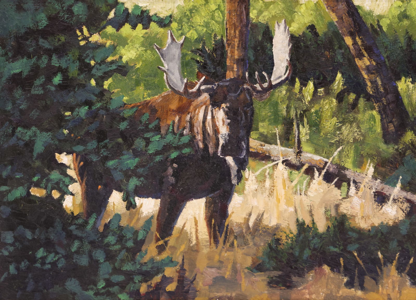 Ron Russon ''shadow Moose'' Oil Auction