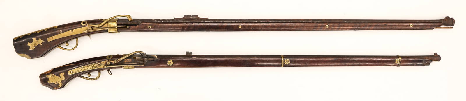 2pc Edo Japanese Tanegashima Matchlock Muskets Auction