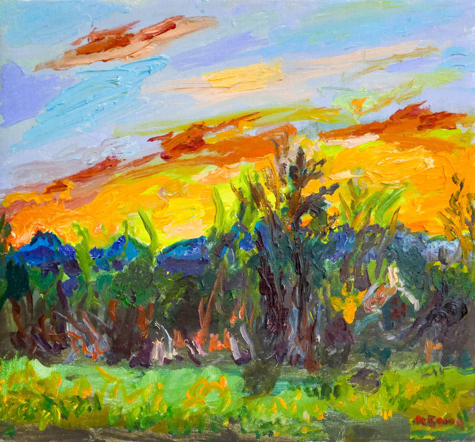 Joe Reno ''sunset Landscape'' Oil On Canvas - Jun 04, 2025 | Mba ...