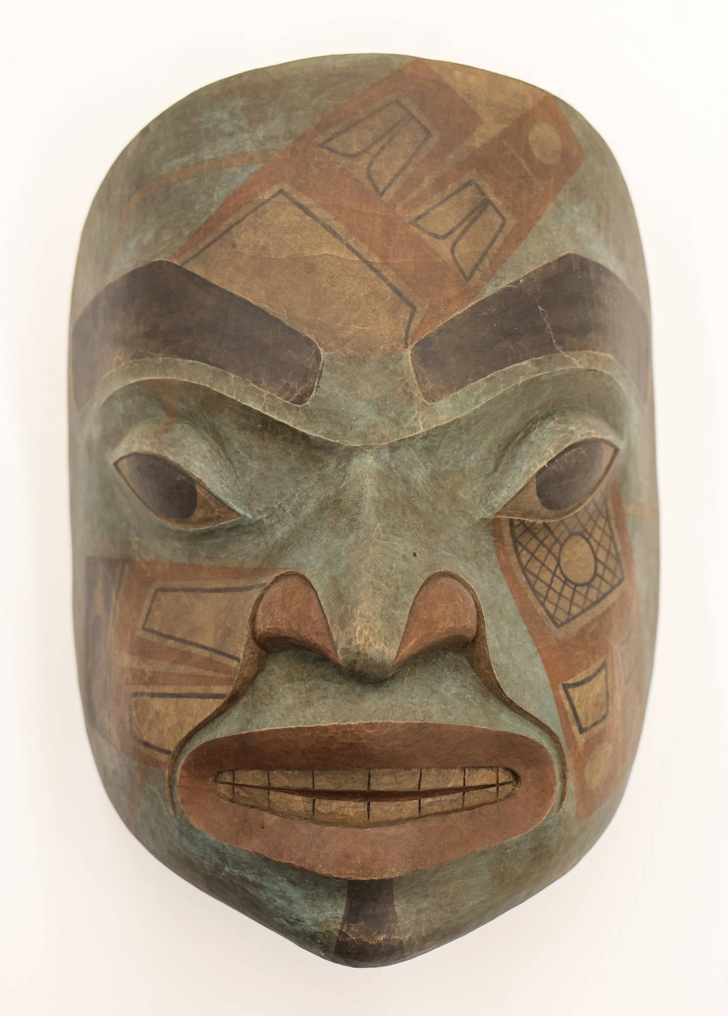 Scott Jensen "portrait Mask With Chilkat Design" 2014 Painted Alder ...