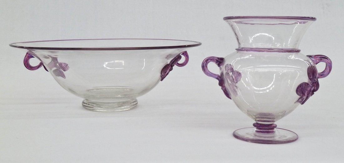 (2) Steuben Cintra Art Glass Handled Bowl & Vase. Each - Sep 13, 2013 ...