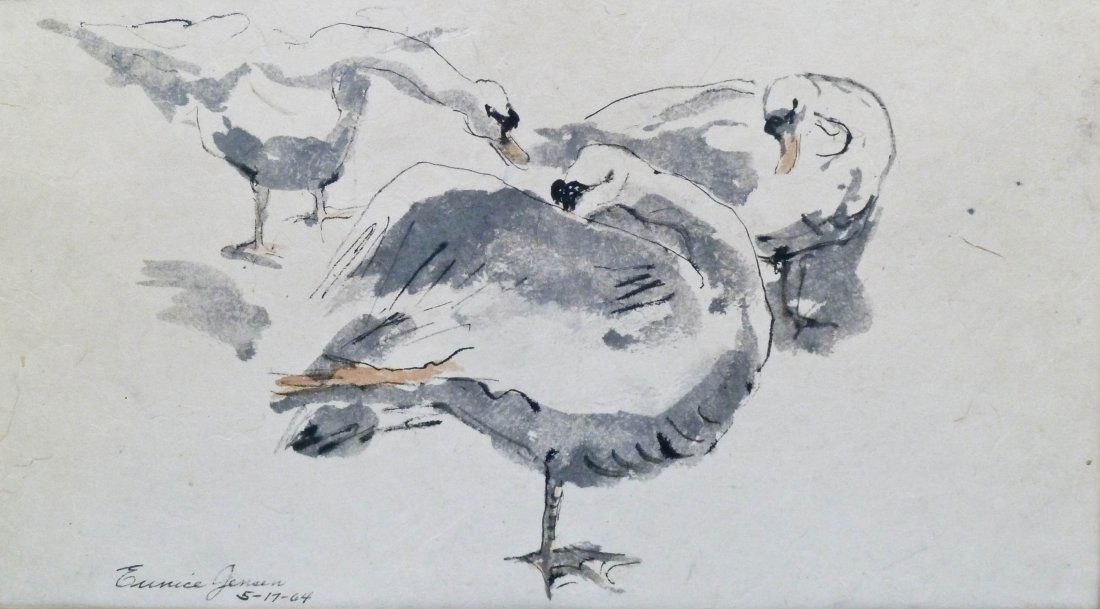 Eunice Jensen Parsons (b.1916 Oregon) Untitled Geese