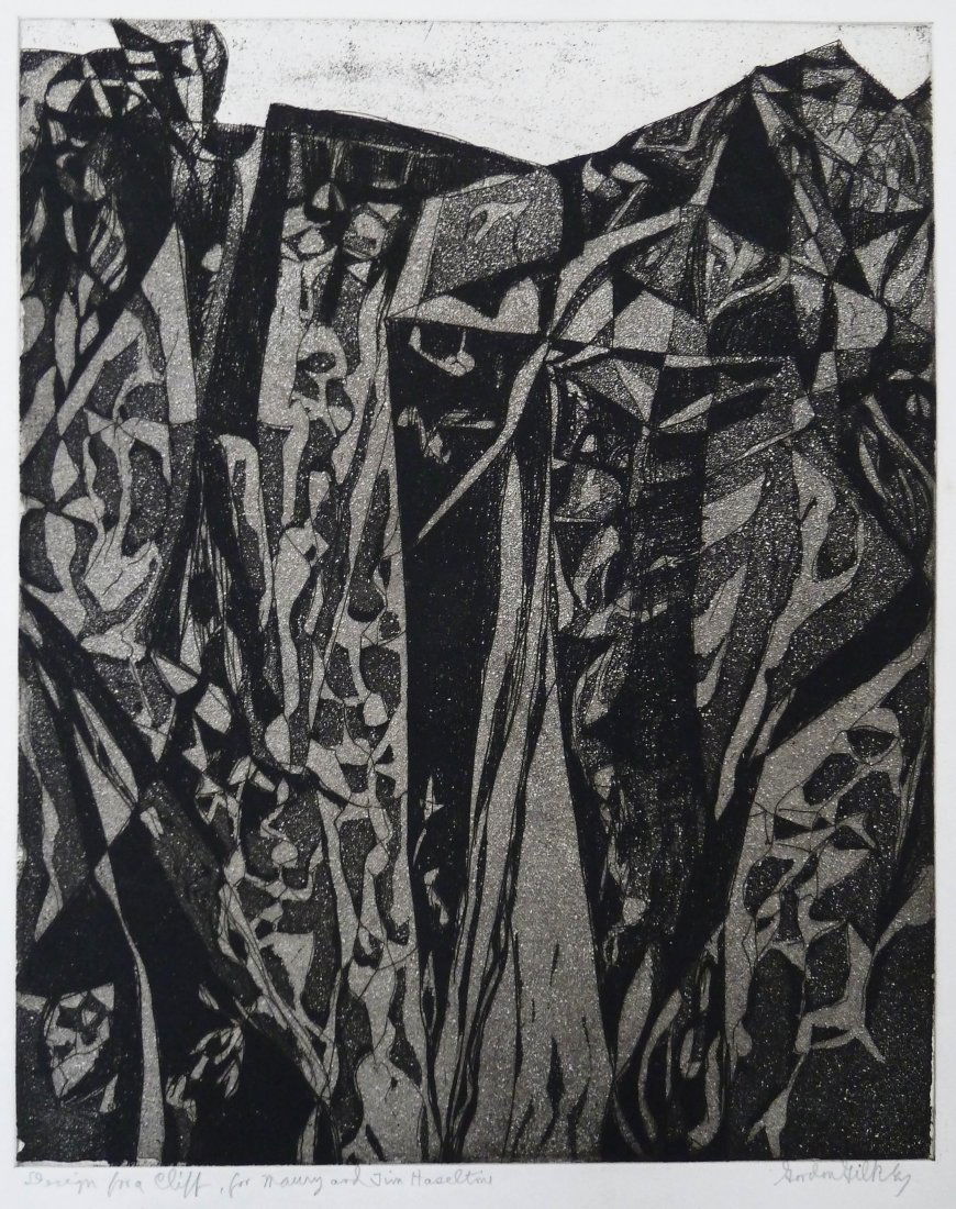 2pc Gordon Gilkey (1912 2000 Oregon) Modernist Abstract