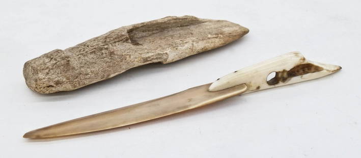 Inuit Ivory & Petrified Bone Sculpture
