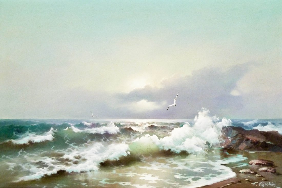 Eugene Garin (1922-1994 Russian) Untitled Seascape with