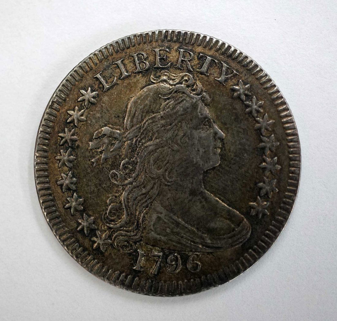 A Rare 1796 US Draped Bust Quarter Dollar. Nearly
