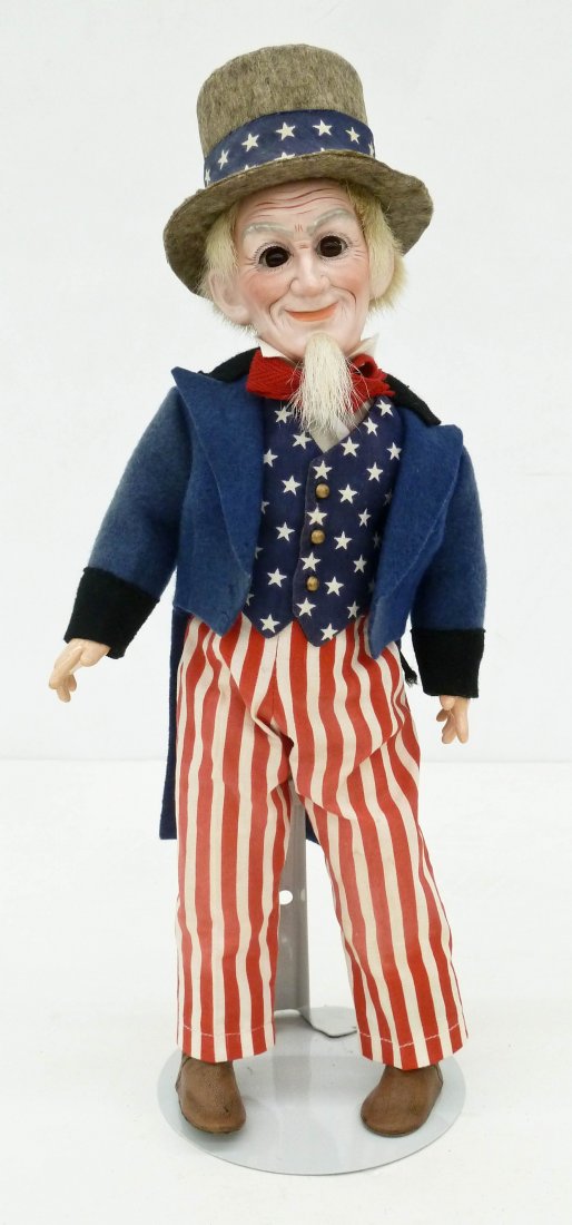Antique Uncle Sam German Bisque Head Character Doll