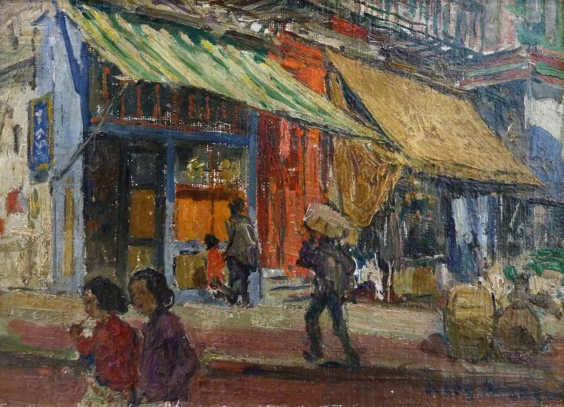 Jules Pages "San Francisco" oil on board - Jun 18, 2021 | Michaan's ...