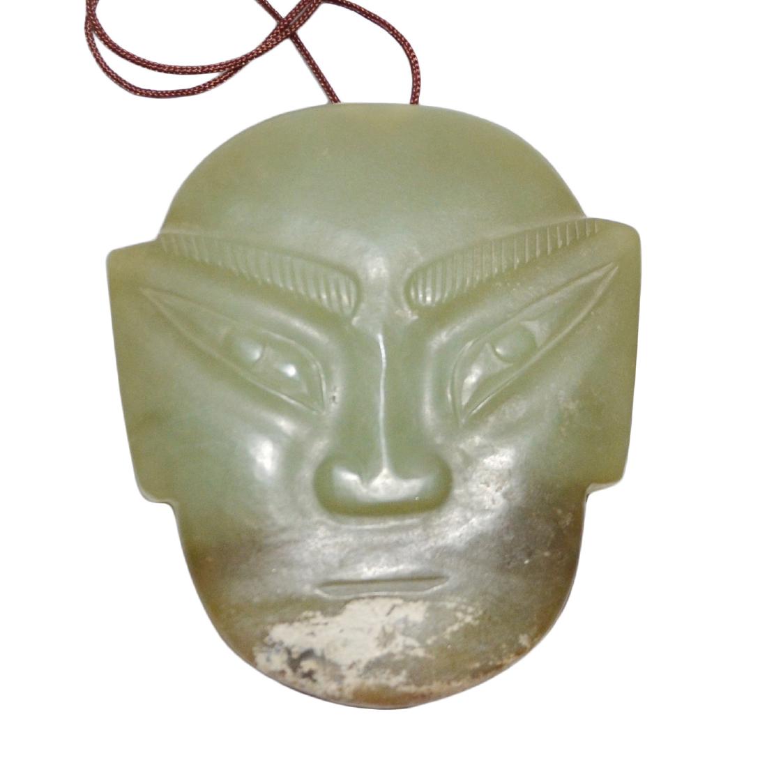 Jade Mask Carved on Both Sides