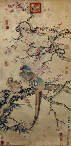 Yuan Dynasty Wang Yuan (ruo Shui) Plum Blossom And
