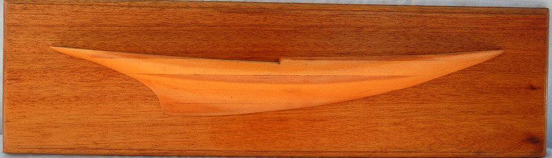 Vintage Laminated Racing Sloop Half Hull