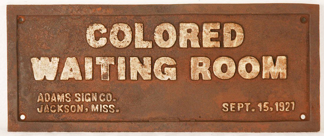 Vintage Segregation Waiting Room Sign