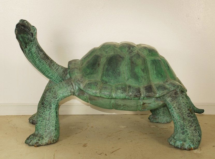 Monumental Bronze Tortoise Sculpture