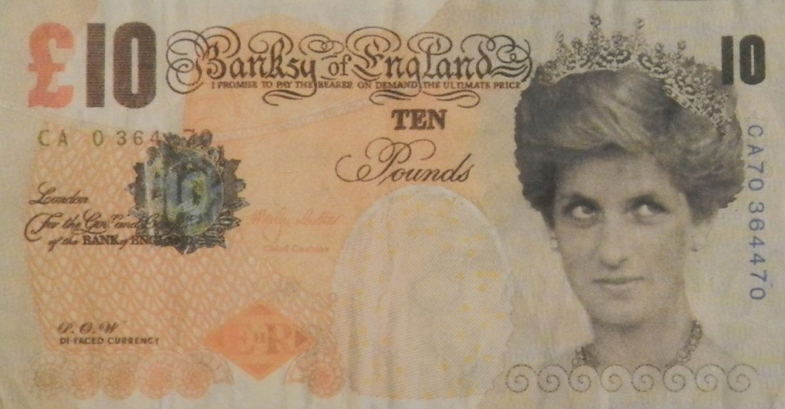 Banksy Di Faced Tenner 10 Pound Note