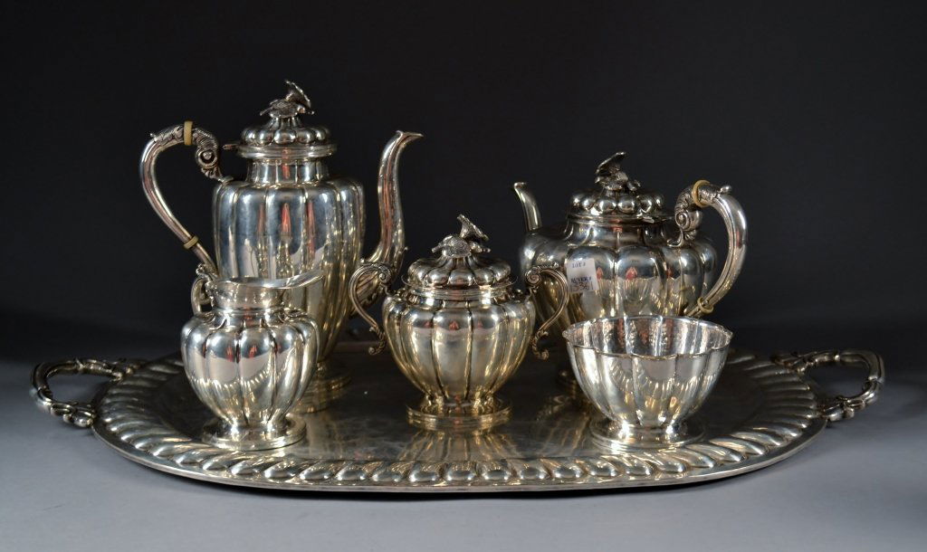 Sanborns Sterling Silver Tea and Coffee Service Tray