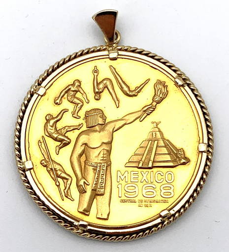22kt Gold Rare 1968 Mexico City Olympics 22k Gold Medal