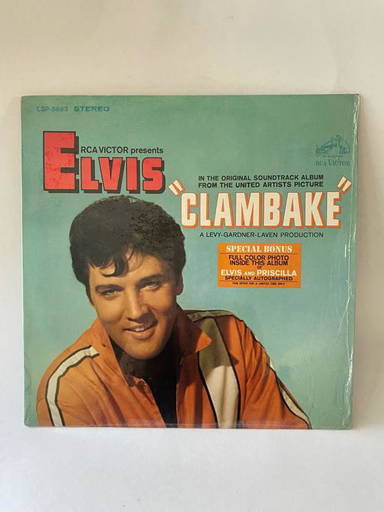 Elvis Presley "clambake" Stereo U.s. Soundtrack W/ Picture 1967