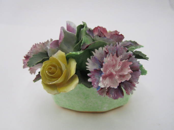 Hand Modelled Bone Denton China, Floral Bouquet