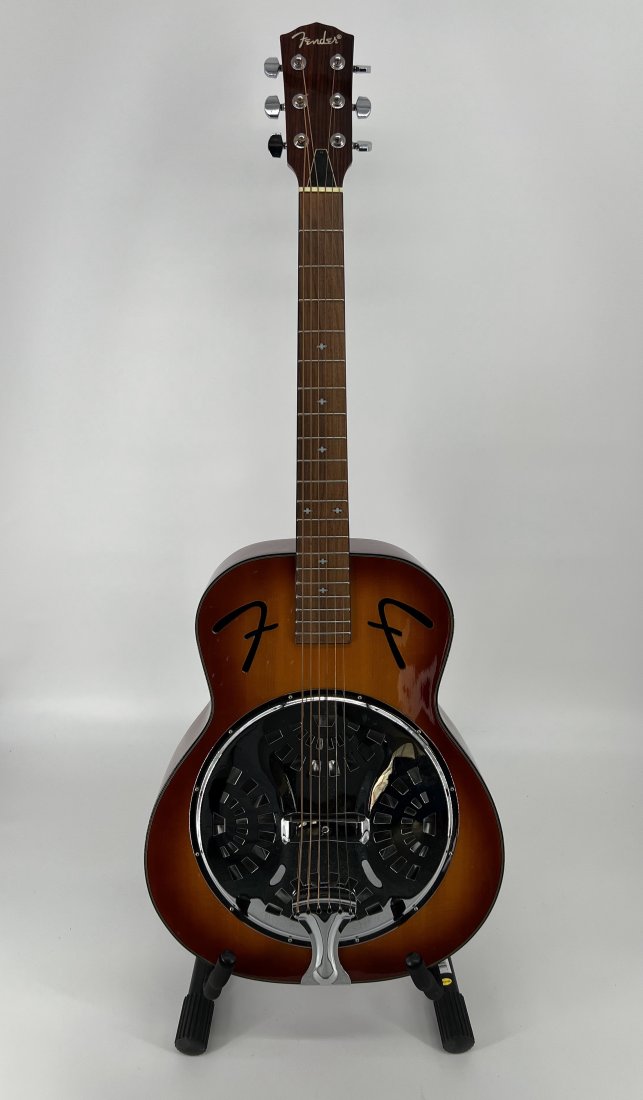 Fender Fr 50 Resonator Chrome Acoustic Guitar Auction