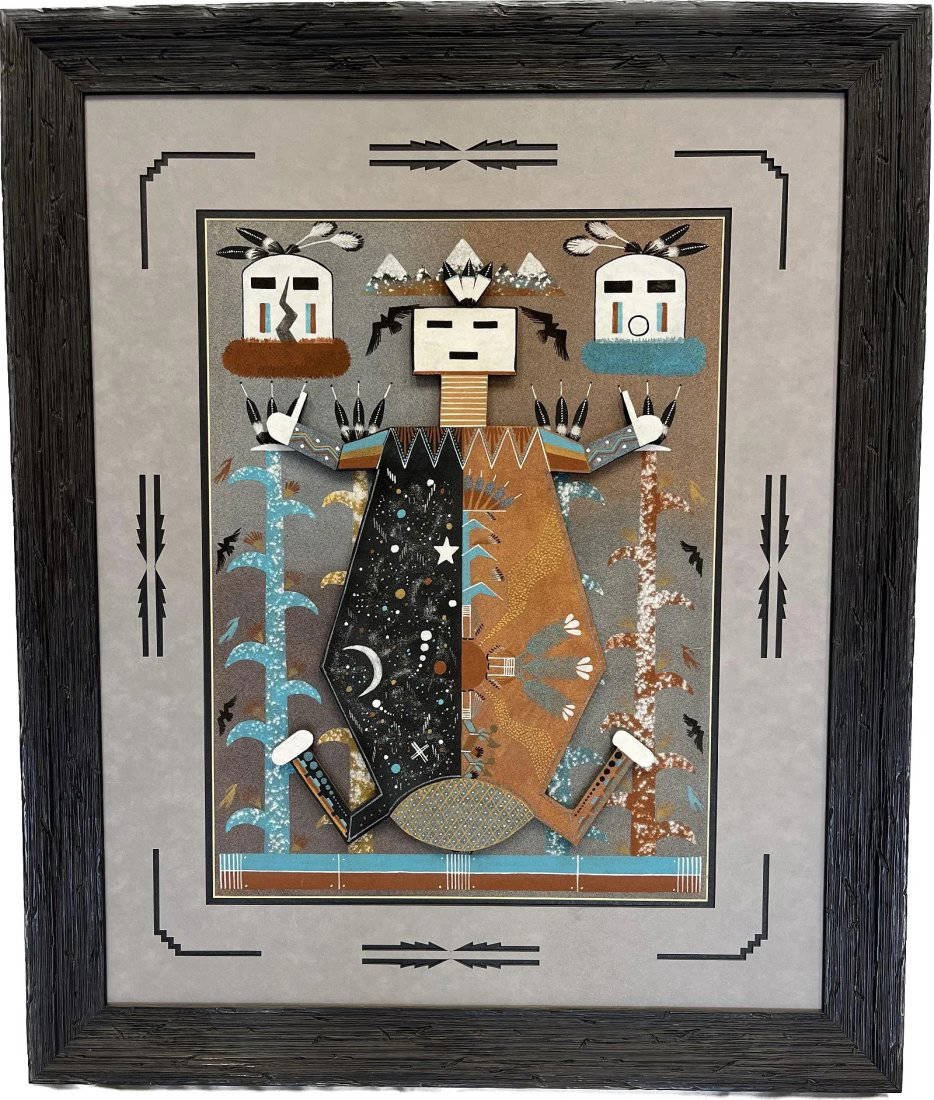 Orlando Myerson "father Sky & Mother Earth" - Navajo Sand Painting Auction