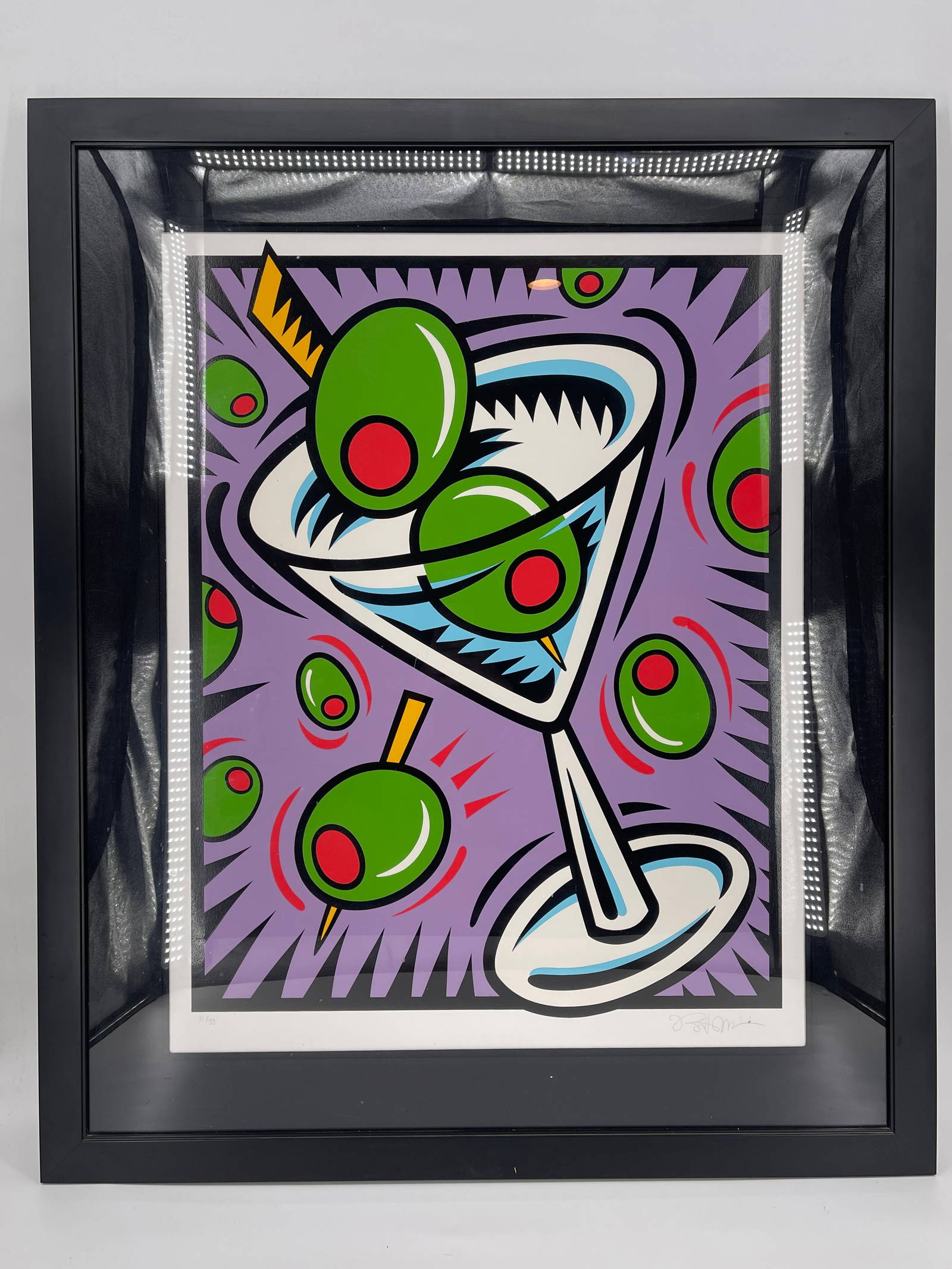 Burton Morris "martini State" - Silkscreen Auction