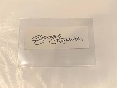George Harrison Autograph Display - Oct 28, 2023 | Icz Auctions In Fl