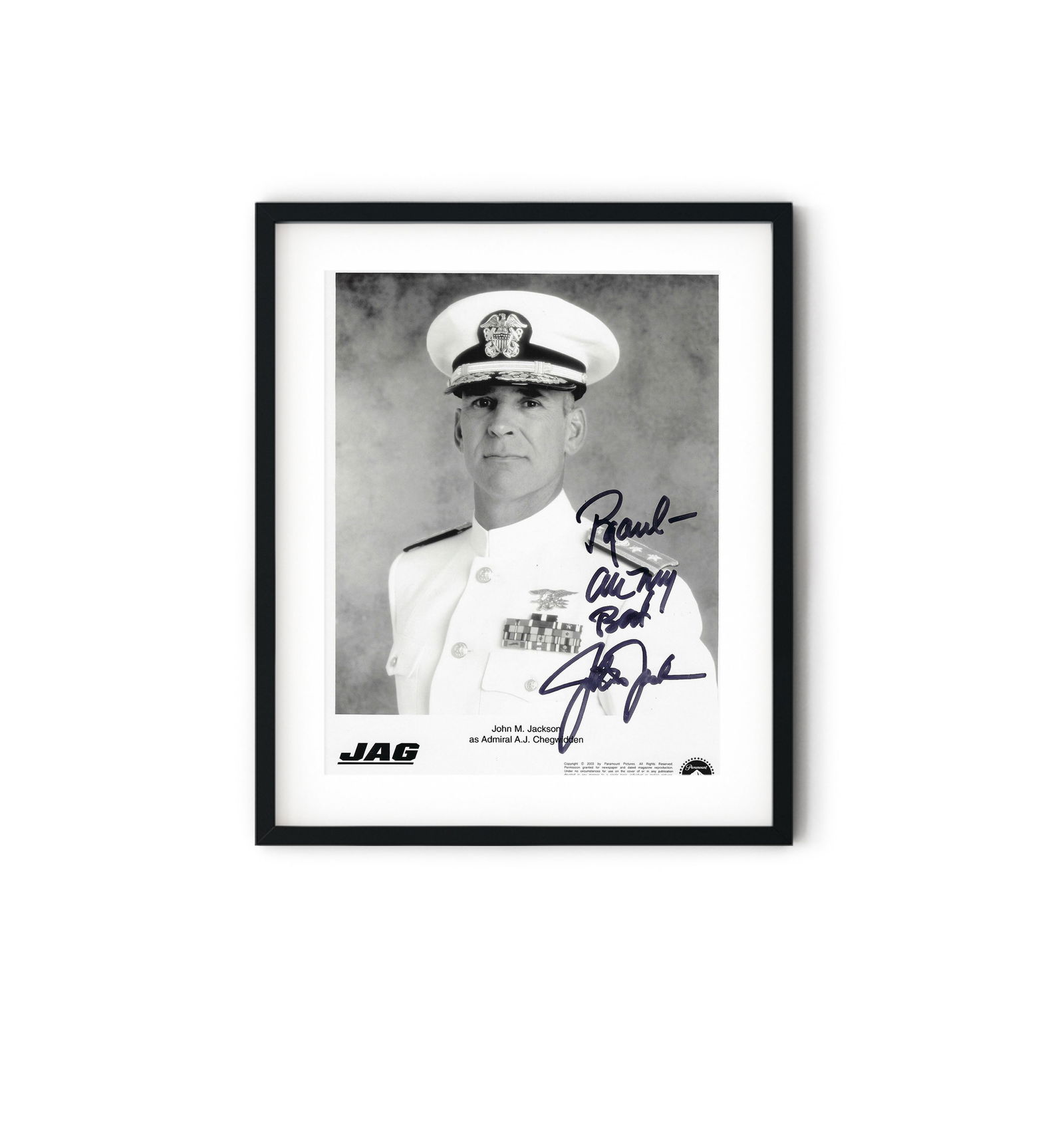 Jag John M. Jackson Signed Photo Auction