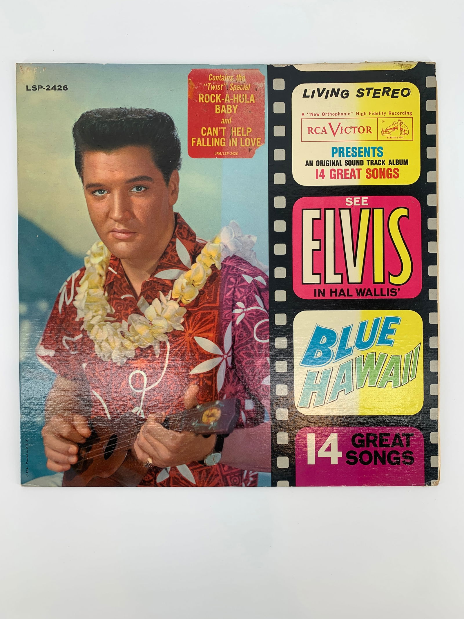 Elvis Presley, 14 Great Songs Blue Hawaii Soundtrack Vinyl Lp - 1970s ...
