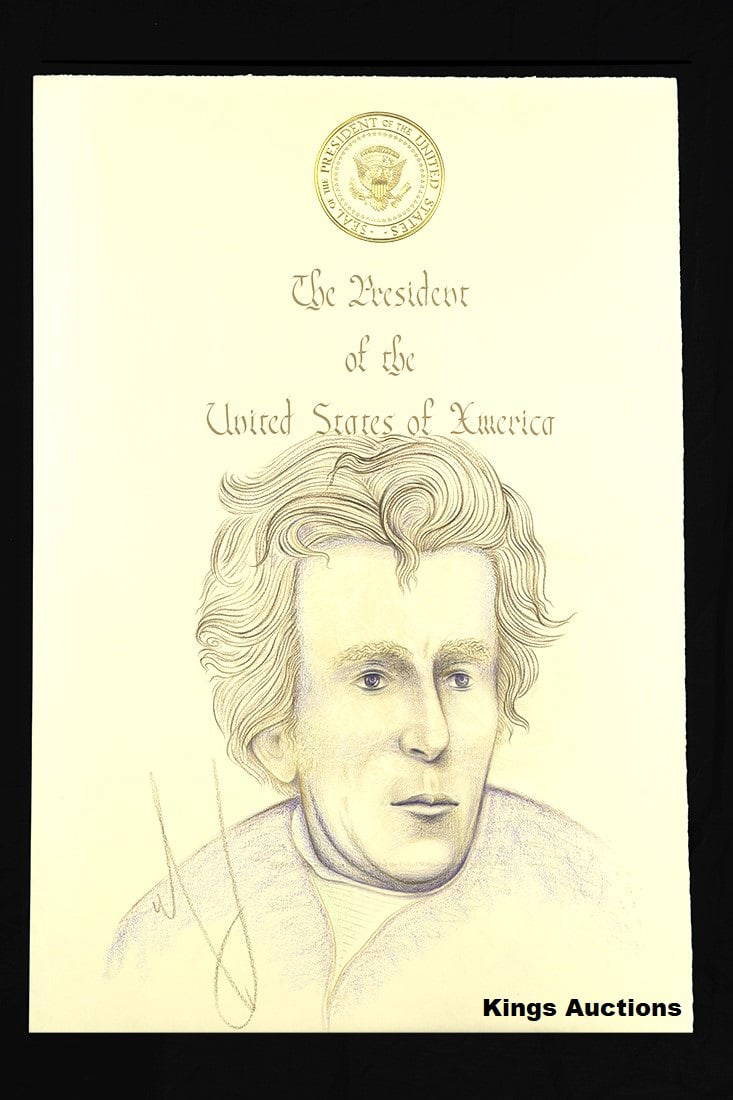 Artwork / Fine Art Signed By Michael Jackson - "president Jackson ...