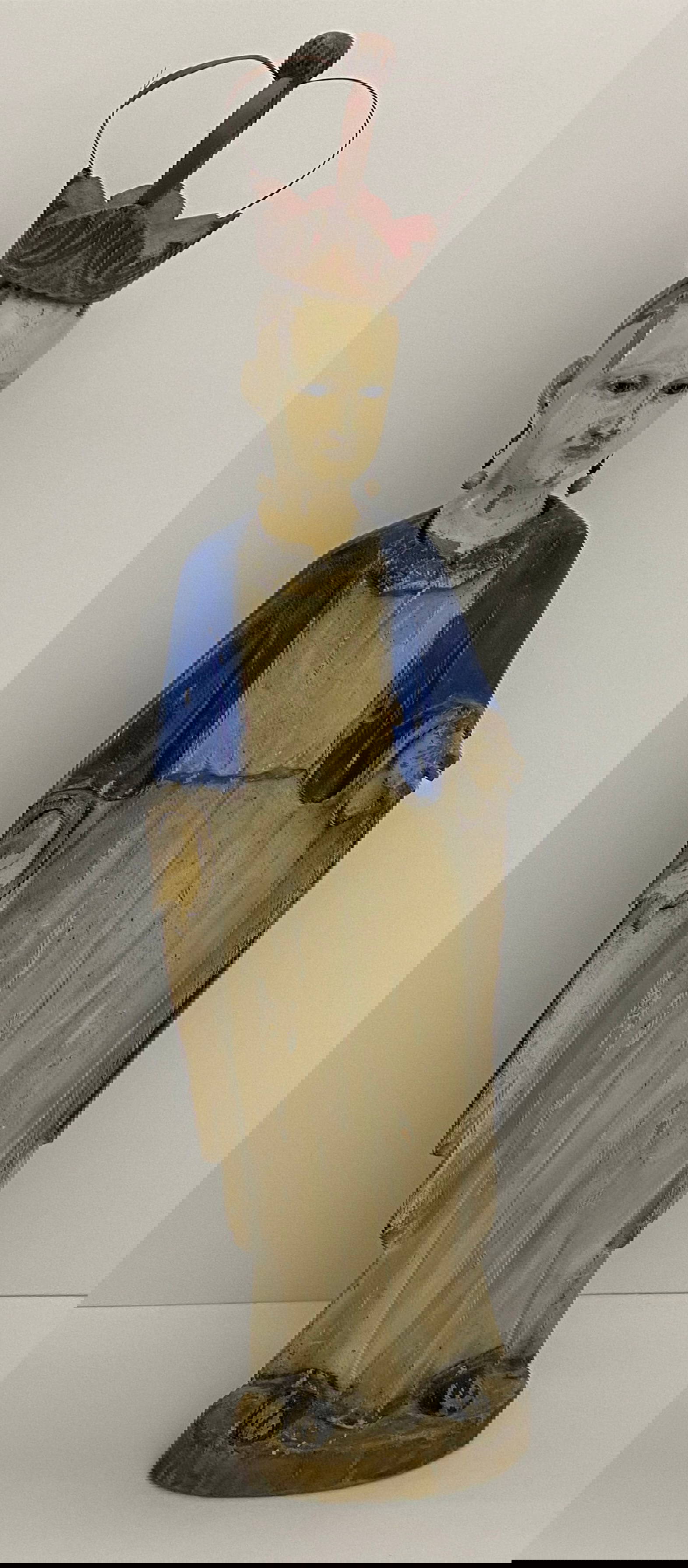 Wooden Virgin Mary Figure With Crown Auction