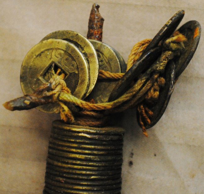 116: Chinese Feng Shui Coin Sword : Lot 116