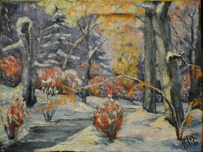 Francis Pulito (mid 1900’s, Connecticut Artist) “winter