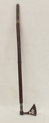 Antique Tomahawk With Inlaid Handle