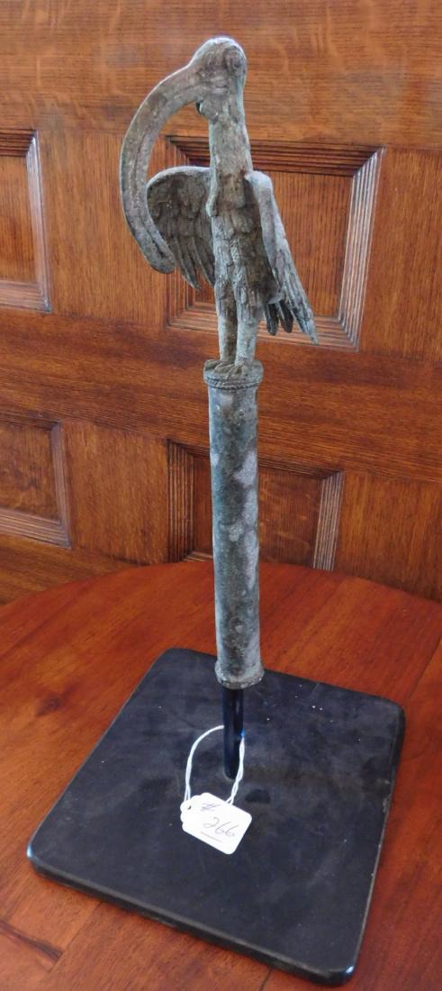 African Bronze Staff Topper