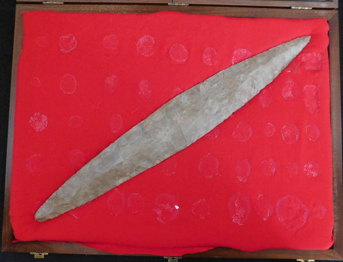 24" Mayan Flint Sword - Nov 12, 2016 | Helm Auction in CA