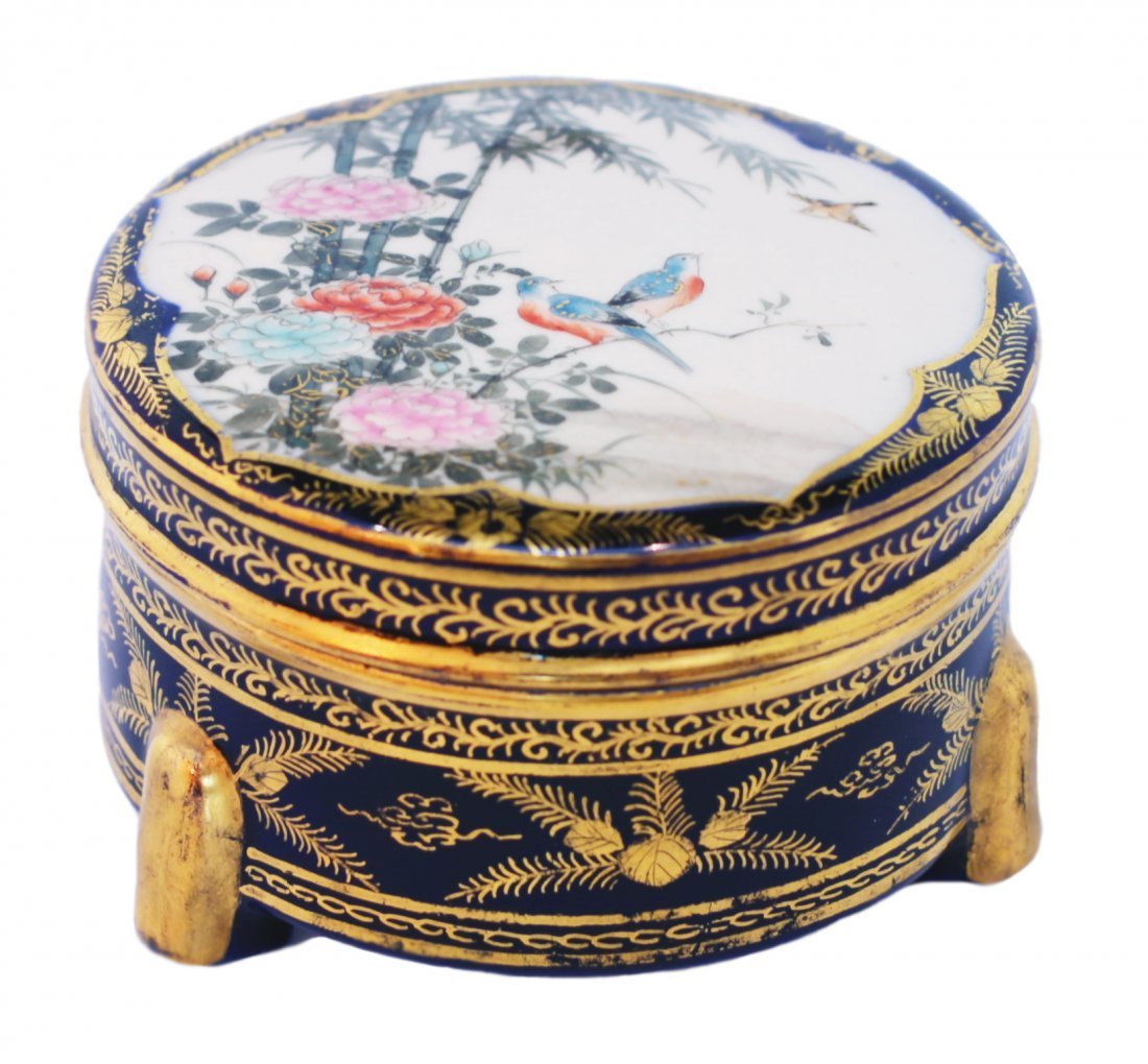 SATUSMA BOX AND COVER, SOZAN, MEIJI PERIOD