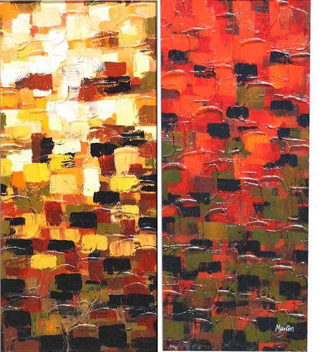 20th Century, Untitled Abstracts, Pair Of Paintings