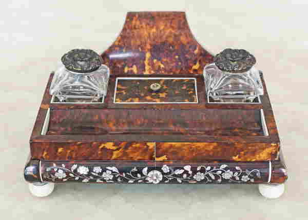 ENGLISH TORTOISESHELL VENEERED INK STAND - Feb 23, 2014 | A.B. Levy's ...