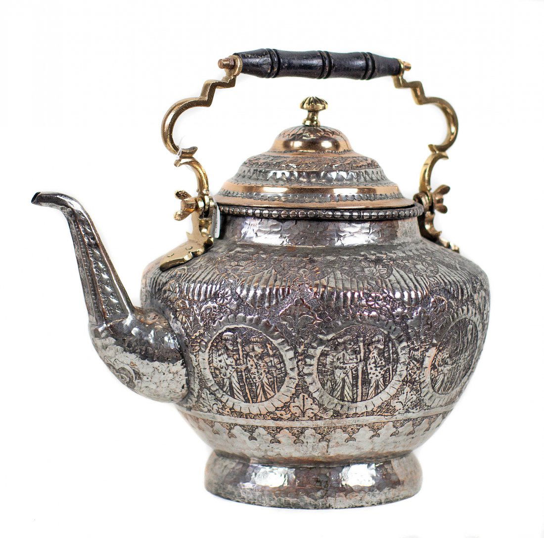 PERSIAN QAJAR MIDDLE EASTERN ISLAMIC TEAPOT KETTLE
