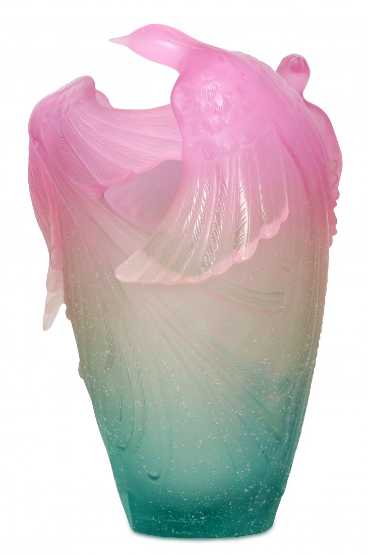 DAUM "BIRDS OF PARADISE" MONUMENTAL CRYSTAL VASE - Oct 29, 2015 | A.B ...