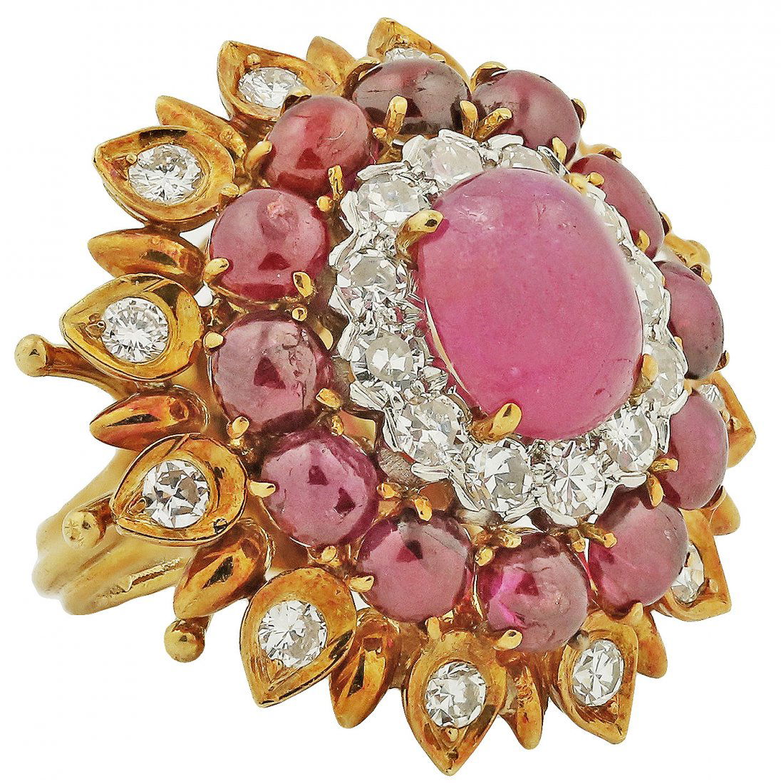 DAVID WEBB, FINE RUBY AND DIAMOND RING